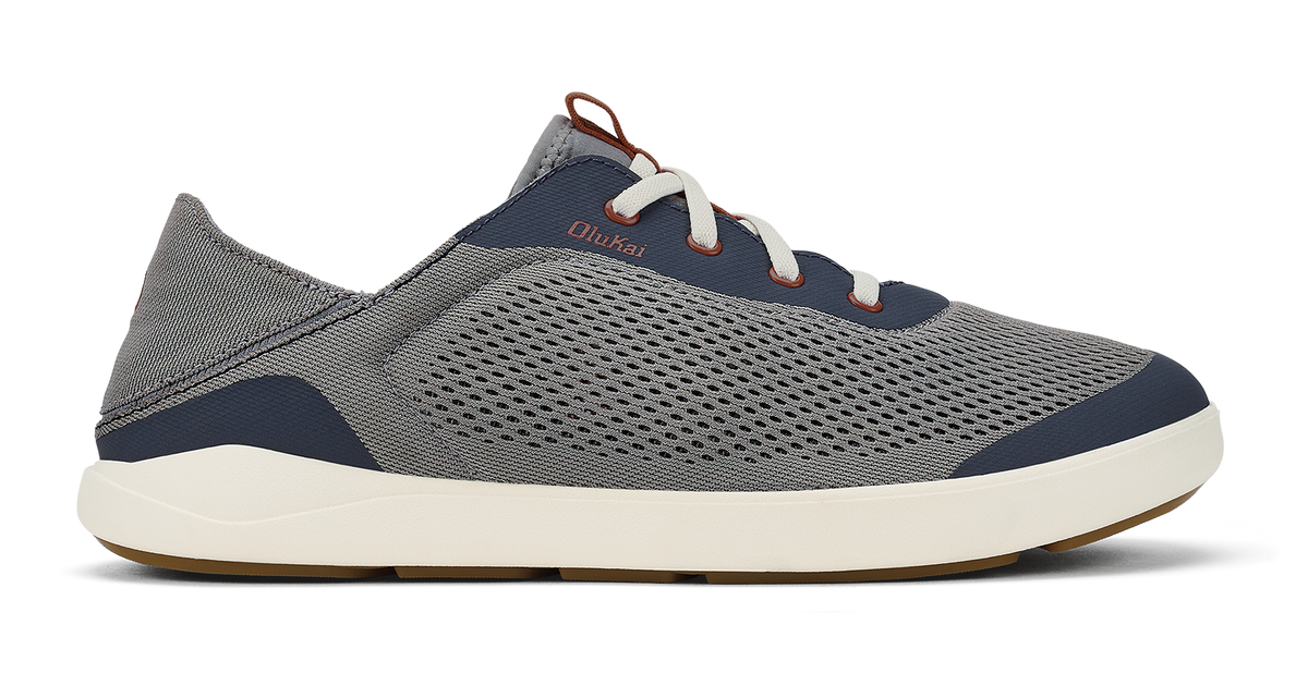 Moku Pae Men's Boat Shoes - Ash / Trench Blue | OluKai | OluKai Australia