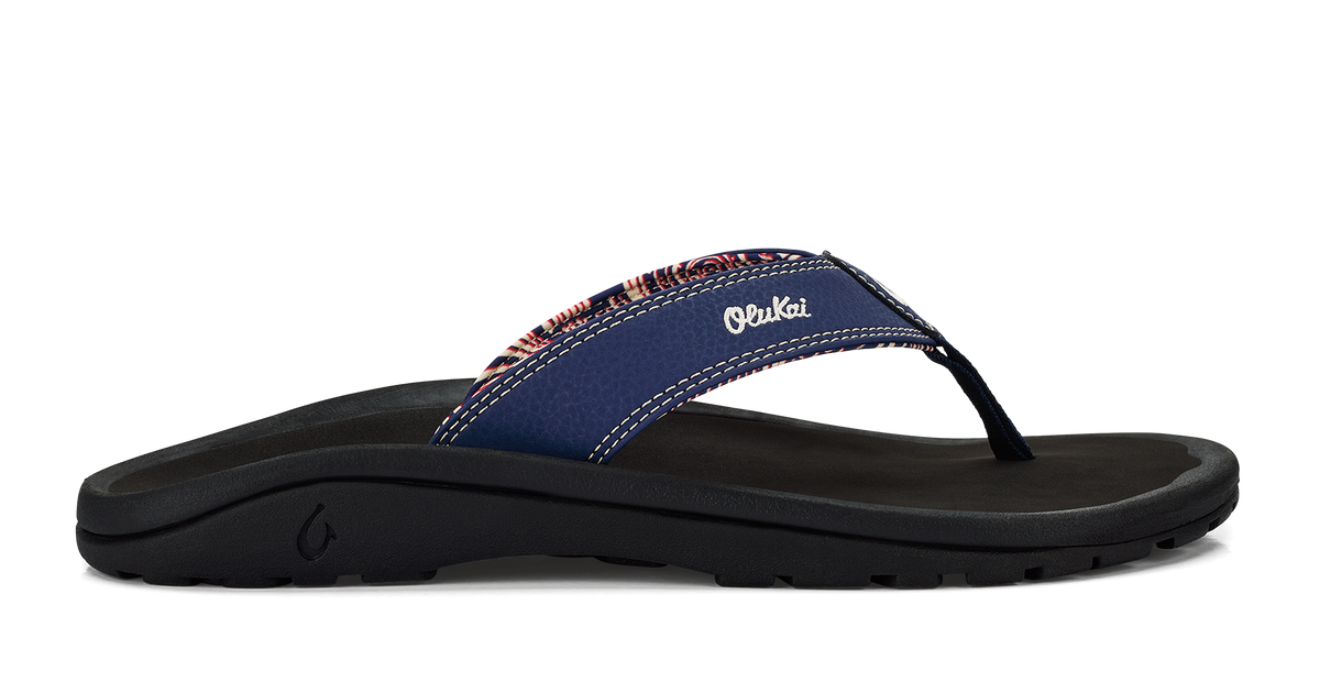 ‘Ohana Men's Beach Sandals - Navy / Onyx | OluKai | OluKai Australia